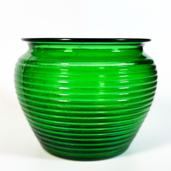 Napco | Accents | Vintage 95s National Pottery Napco Green Ribbed Glass ...